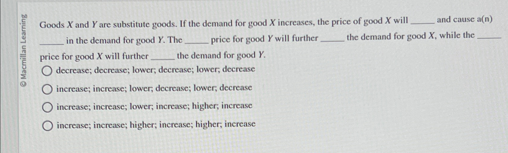 Solved Goods x ﻿and Y ﻿are substitute goods. If the demand | Chegg.com