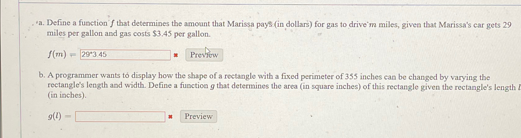 Solved 'a. ﻿Define a function f ﻿that determines the amount | Chegg.com