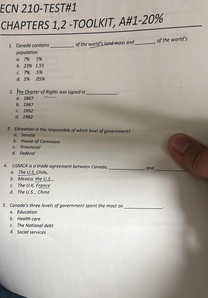 Solved ECN 210-TEST#1CHAPTERS 1,2 -TOOLKIT, A#1-20%Canada | Chegg.com Solved ECN 210-TEST#1CHAPTERS 1,2 -TOOLKIT, A#1-20%Canada | Chegg.com