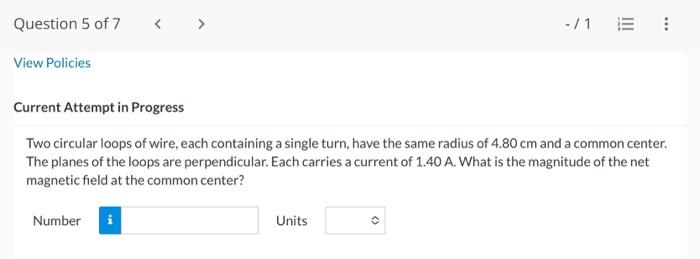 Solved Two circular loops of wire, each containing a single | Chegg.com