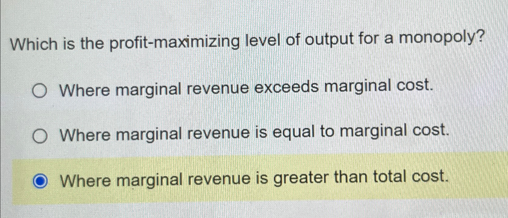 Solved Which is the profit-maximizing level of output for a | Chegg.com