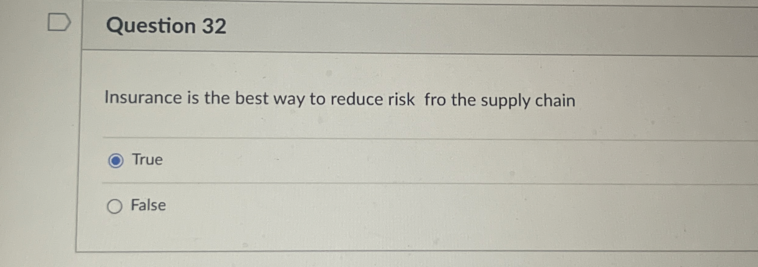 Solved Question 32Insurance is the best way to reduce risk | Chegg.com