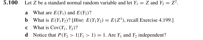 Solved 5.100 ﻿Let Z be ﻿a standard normal random variable | Chegg.com