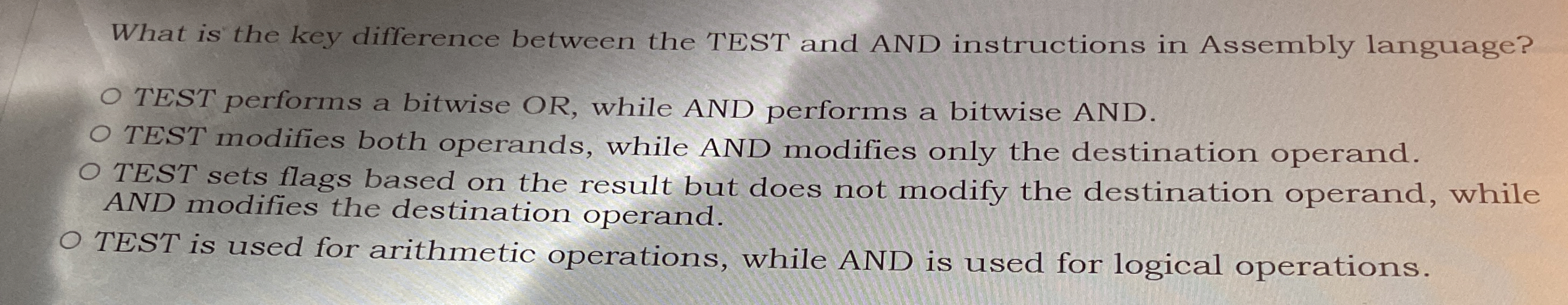 High Quality SOLUTION What is the key difference between the TEST and ...