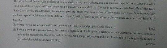 Solved inh then exponds adiabsirctly from Sfare A wo Stare | Chegg.com