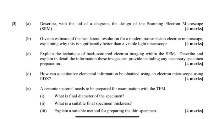 [3] (a) Describe, with the aid of a diagram, the | Chegg.com
