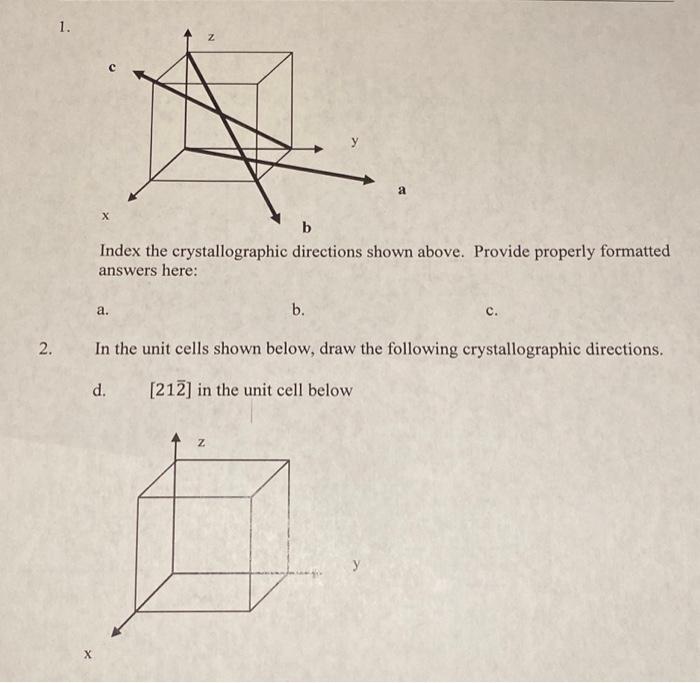Solved Index the crystallographic directions shown above. | Chegg.com