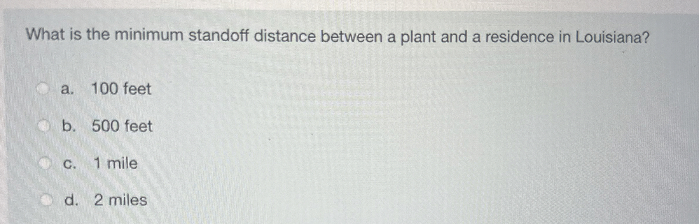 Solved What is the minimum standoff distance between a plant | Chegg.com