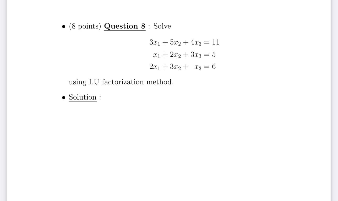 Solved (8 points) Question 8 : | Chegg.com Solved (8 points) Question 8 : | Chegg.com