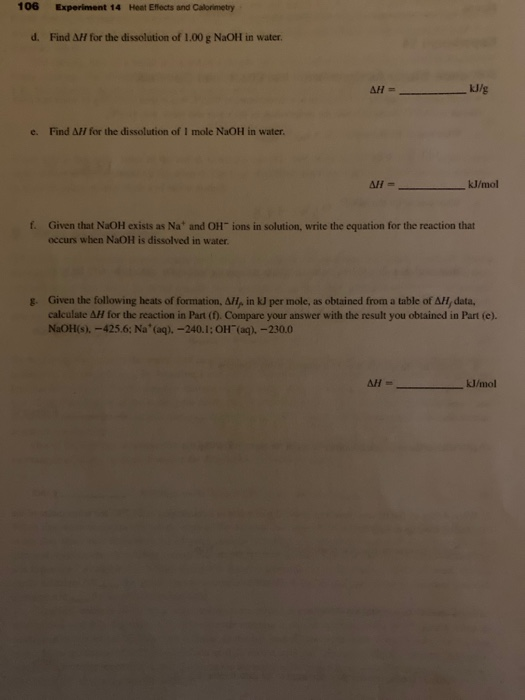 Solved Name Section Experiment 14 Advance Study Assignment: | Chegg.com