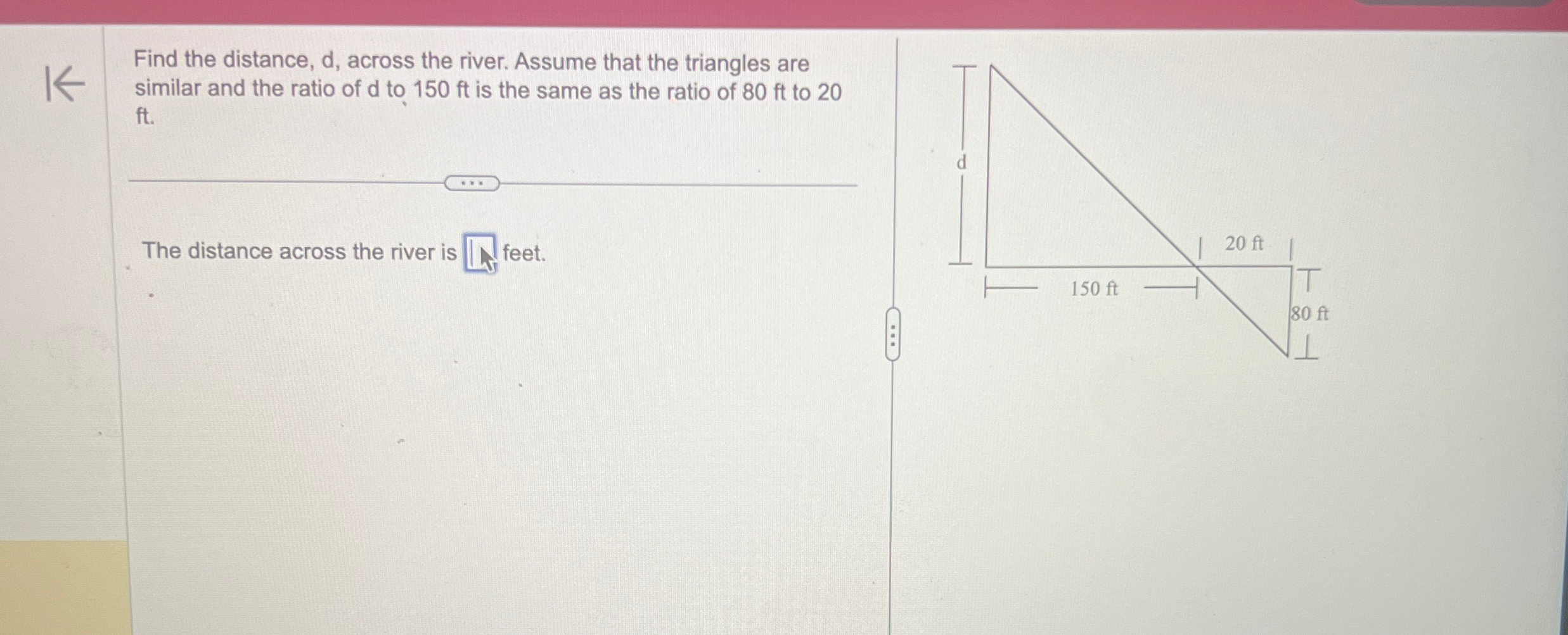 Solved Find the distance, d, ﻿across the river. Assume that | Chegg.com