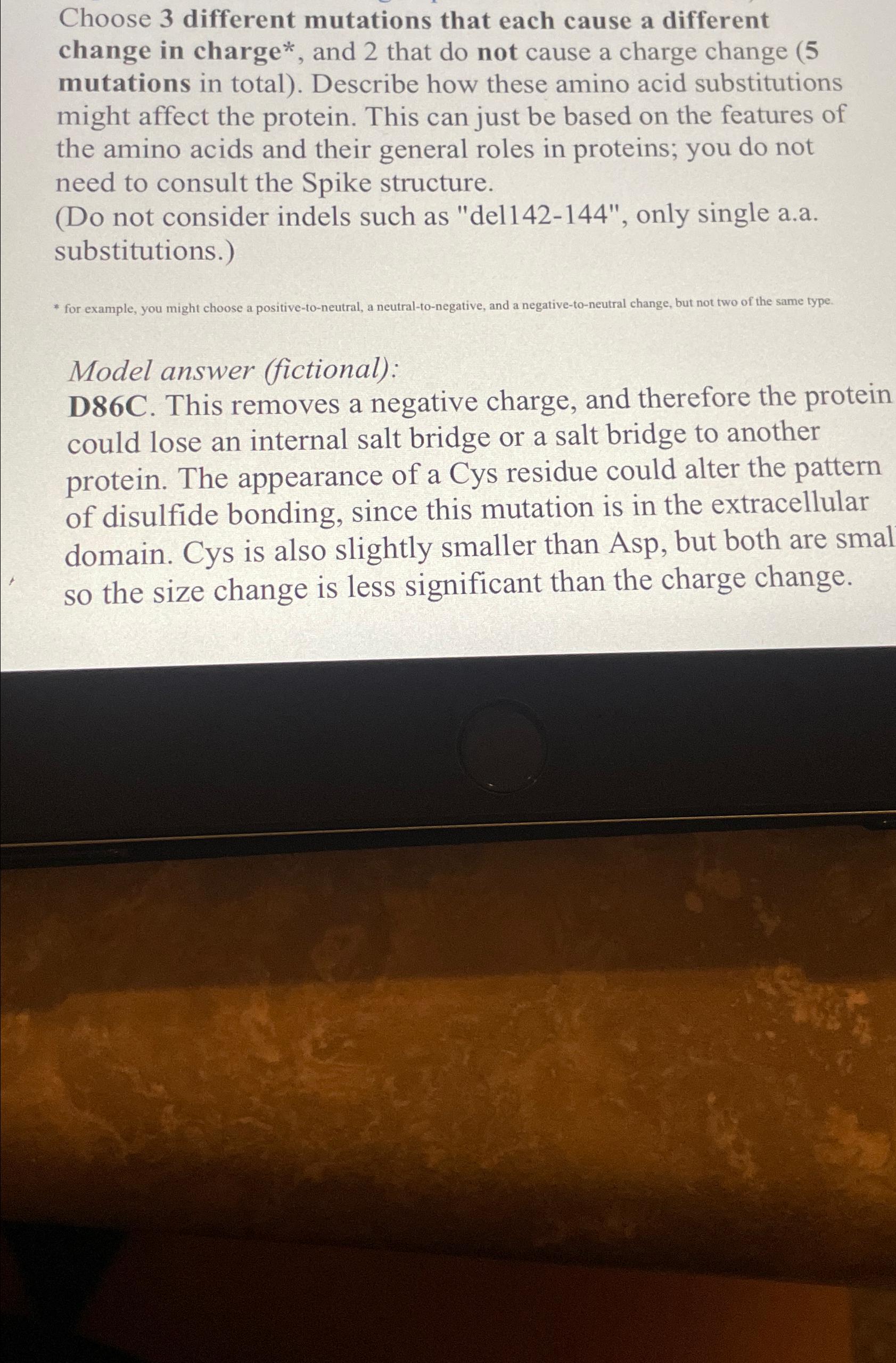 Solved Choose 3 ﻿different mutations that each cause a | Chegg.com
