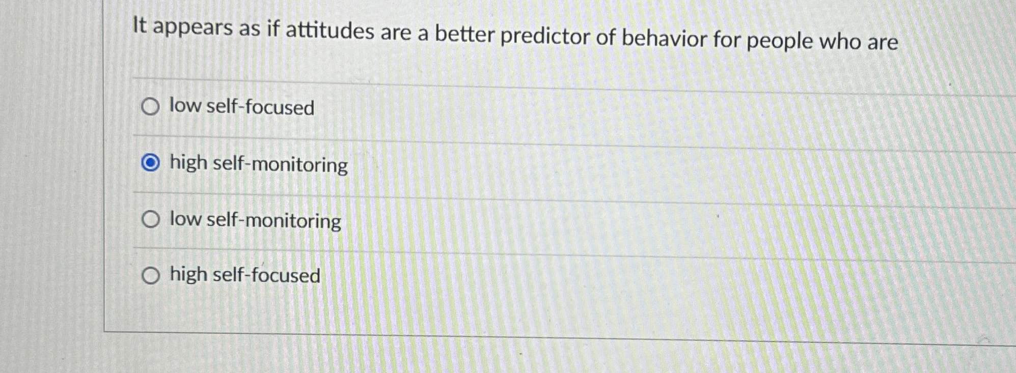 Solved It appears as if attitudes are a better predictor of | Chegg.com