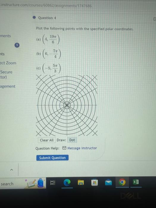 Solved Plot the following points with the specified polar | Chegg.com