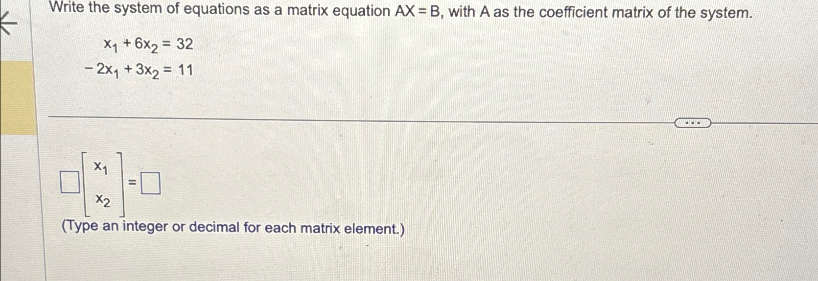 Solved Write the system of equations as a matrix equation | Chegg.com
