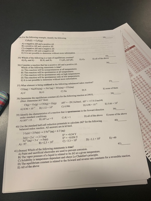 Solved 4) For the following example, identify the following | Chegg.com