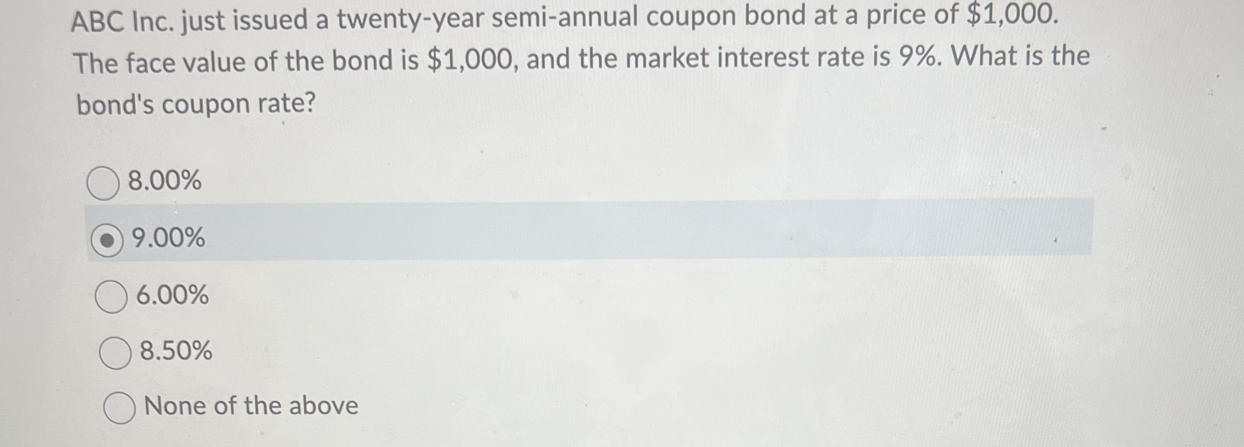 ABC Inc. just issued a twenty-year semi-annual coupon | Chegg.com