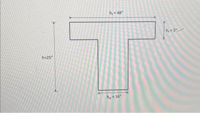Solved 4) A precast T beam with the dimensions shown below | Chegg.com