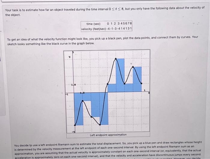 Solved Your task is to estimate how far an object traveled | Chegg.com