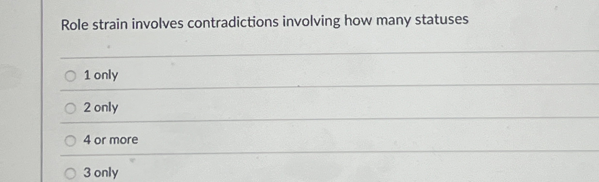 Solved Role strain involves contradictions involving how | Chegg.com