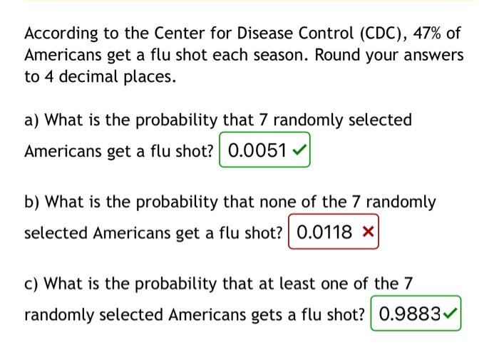 Solved According to the Center for Disease Control (CDC), | Chegg.com