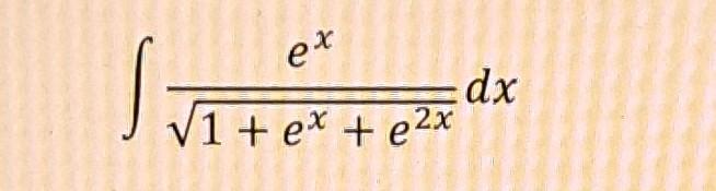 Solved ∫1+ex+e2xexdx | Chegg.com