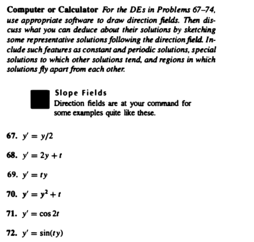 Solved Computer or Calculator For the DEs in Problems | Chegg.com
