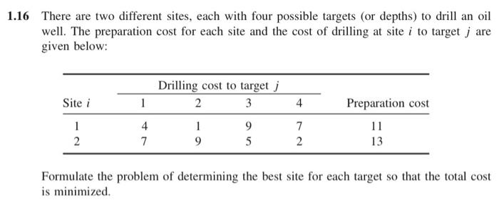 Solved 1.16 There are two different sites, each with four | Chegg.com