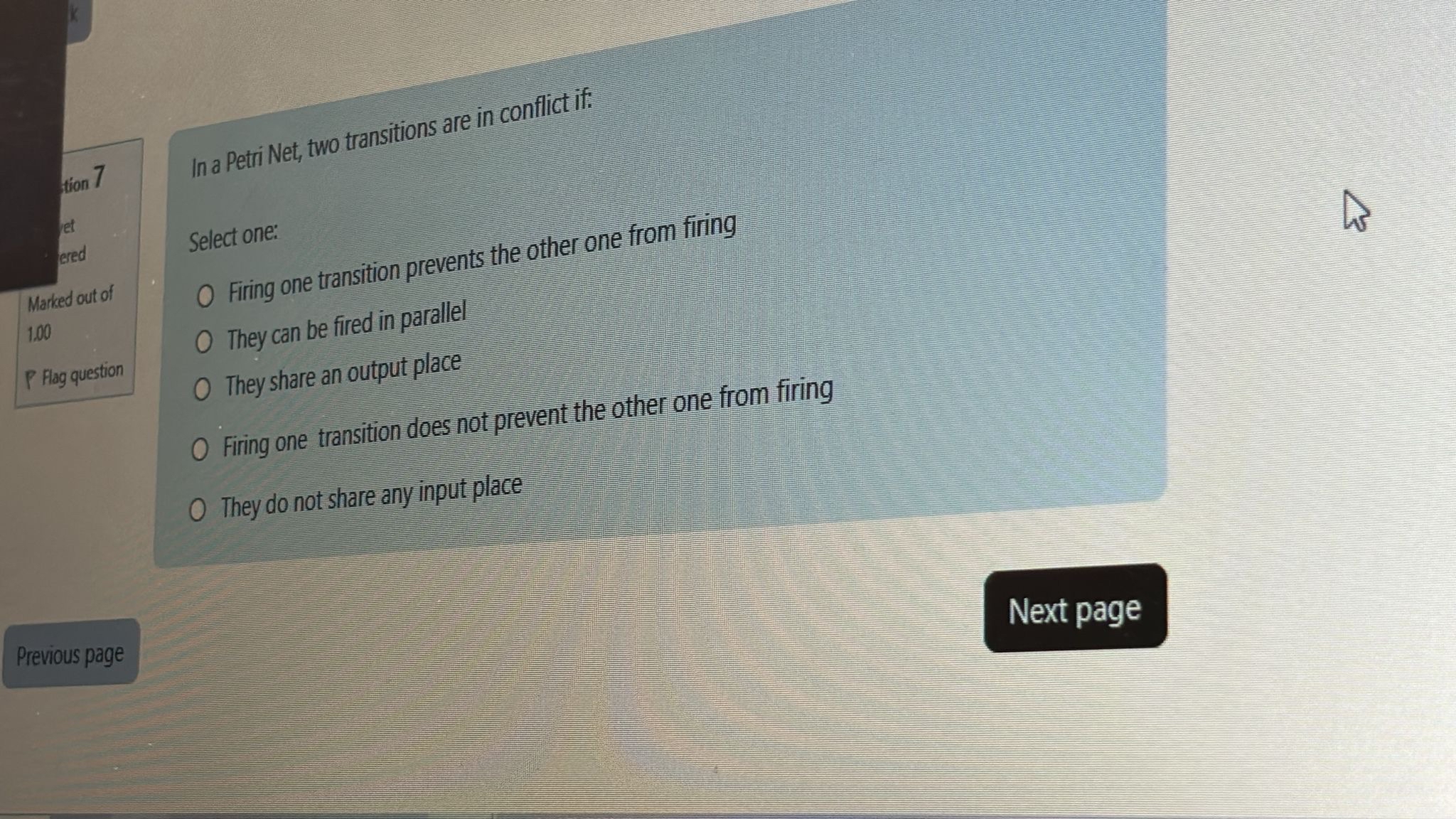 Solved In a Petri Net, two transitions are in conflict | Chegg.com