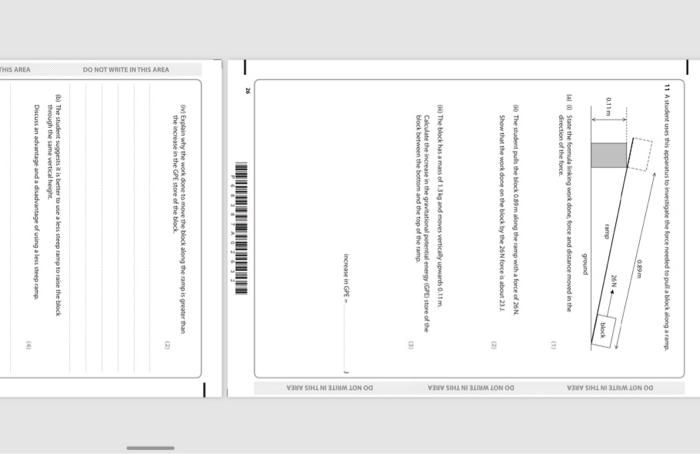 Solved DO NOT WRITE IN THIS AREA THIS AREA 11 A student uses | Chegg.com