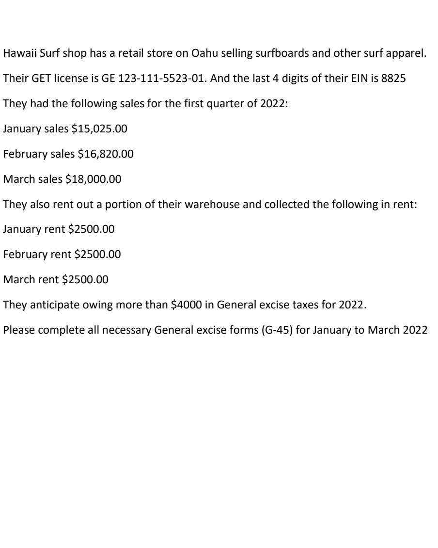 Solved please help me with this filling out a G45 form. let | Chegg.com