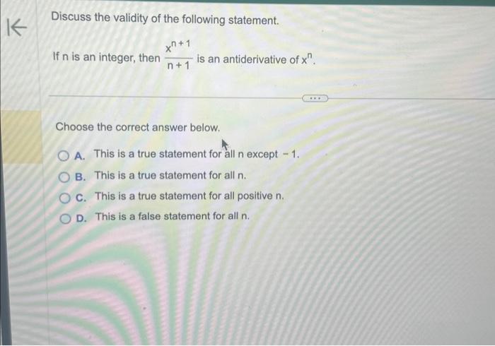 Solved Discuss the validity of the following statement. If | Chegg.com