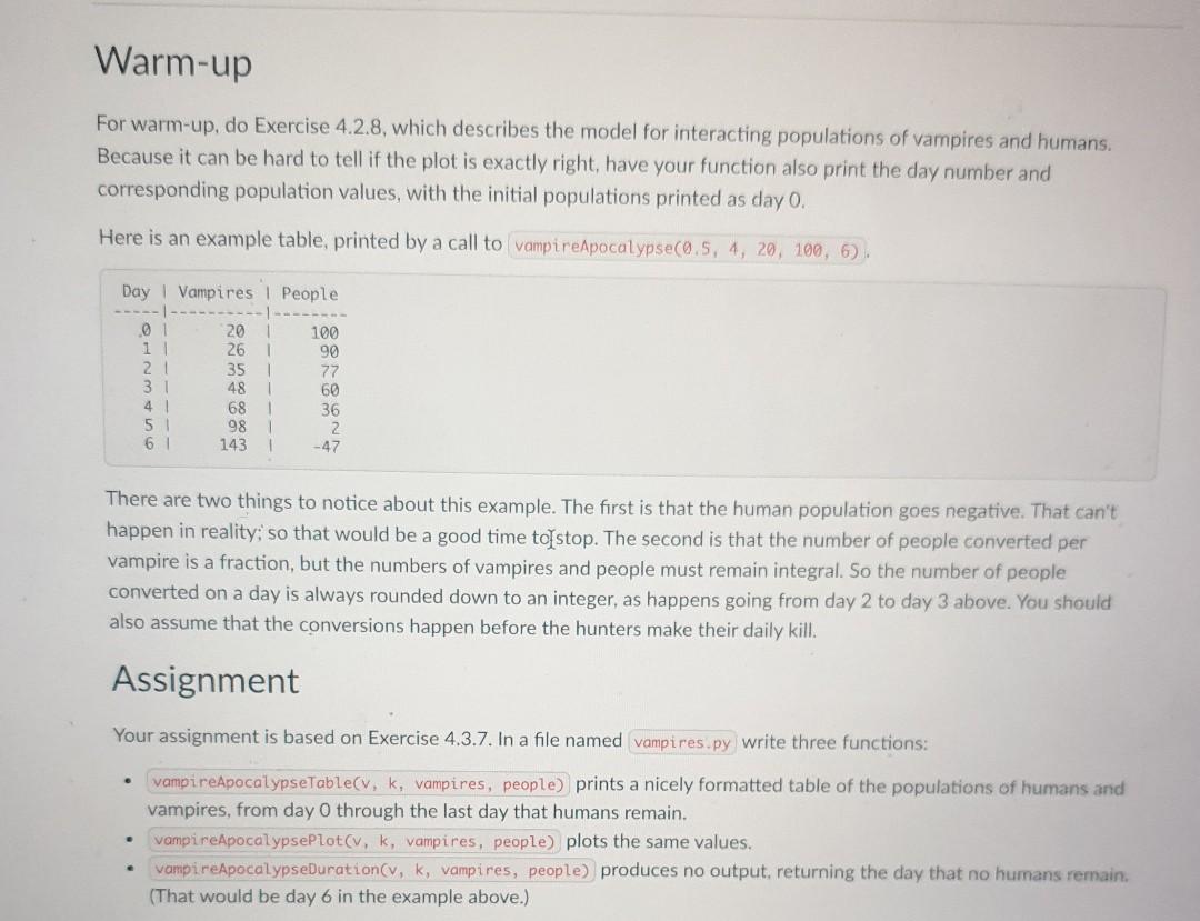 Solved Warm-up For warm-up, do Exercise 4.2.8, which | Chegg.com