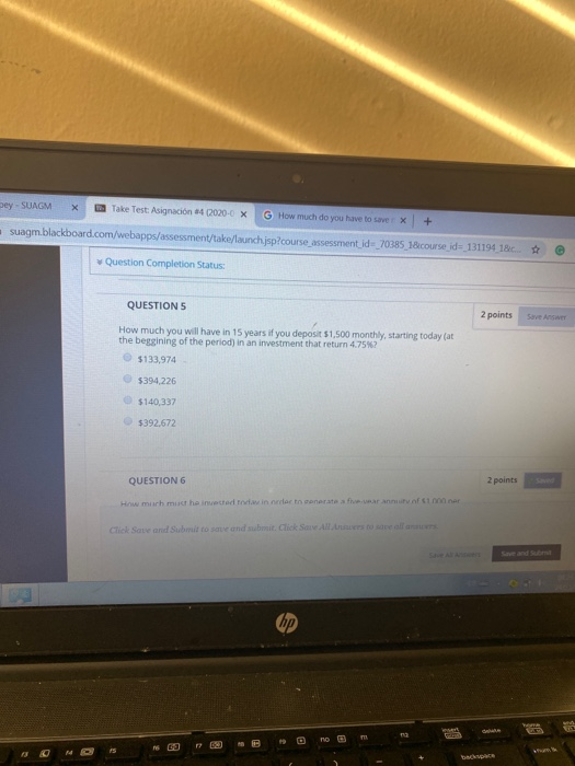 Solved - SUAGM Take Test: Asignación #4 (2020-0 x G How much | Chegg.com
