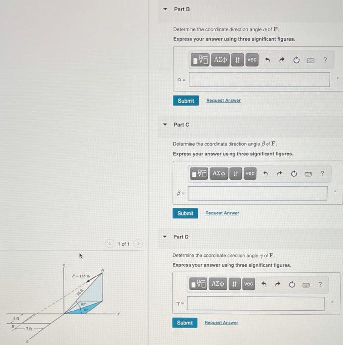 Solved Part B Determine The Coordinate Direction Angle A Of