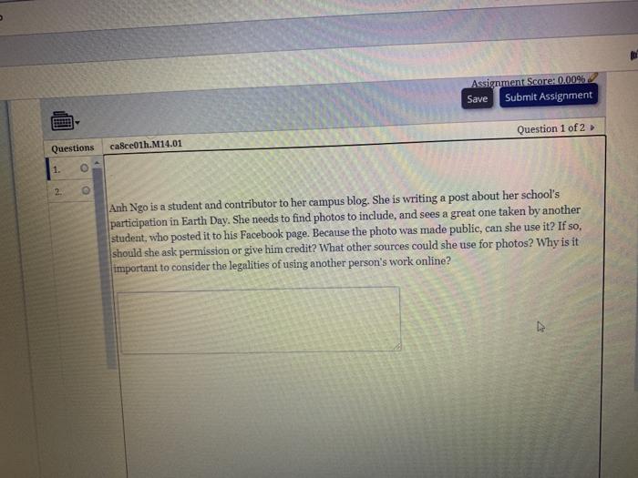 Solved Assignment Score: 0.0096 Save Submit Assignment | Chegg.com