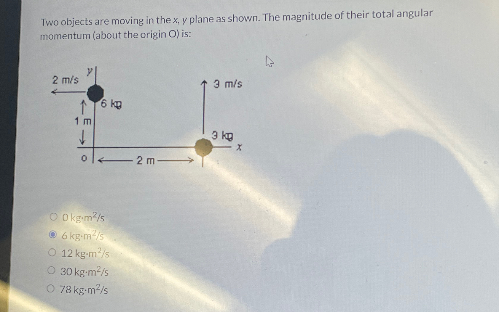 Solved Two objects are moving in the x,y ﻿plane as shown. | Chegg.com