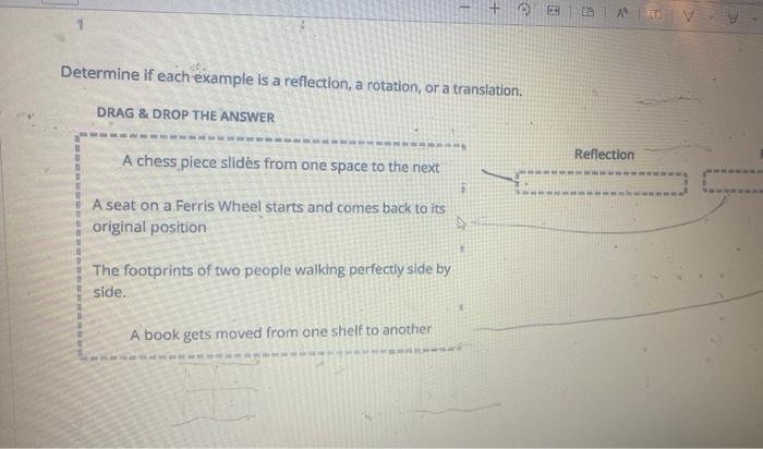 Solved Determine if each example is a reflection, a | Chegg.com