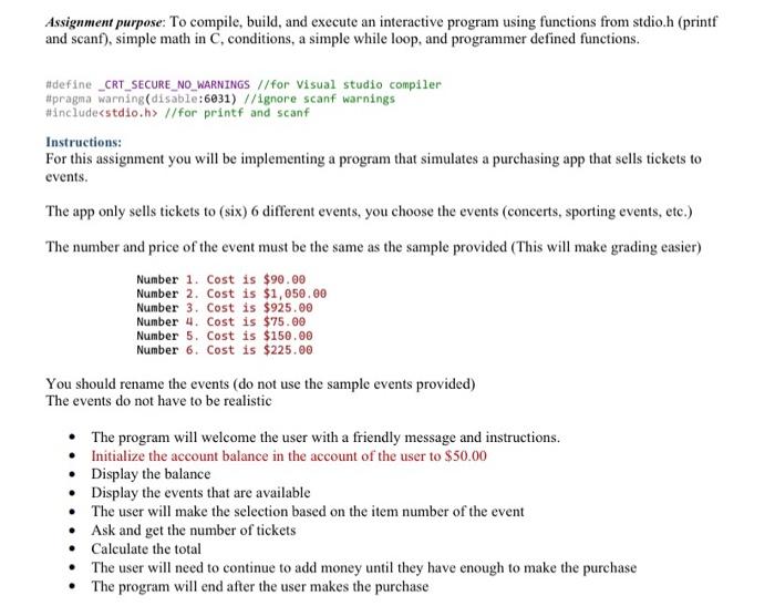Solved Assignment purpose: To compile, build, and execute an | Chegg.com