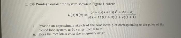 1. (30 Points) Consider the system shown in Figure 1, | Chegg.com