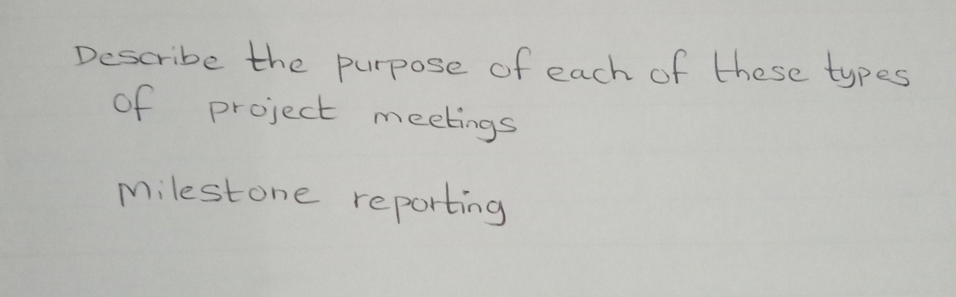 Solved Describe the purpose of each of these types of | Chegg.com