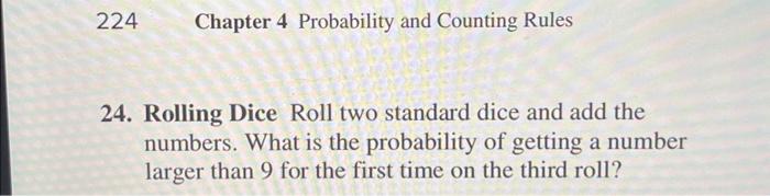 Solved 224 Chapter 4 Probability and Counting Rules 24. | Chegg.com