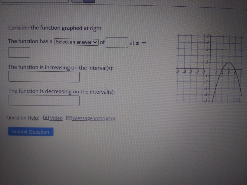 Solved Consider the function graphed at right Join multiple | Chegg.com