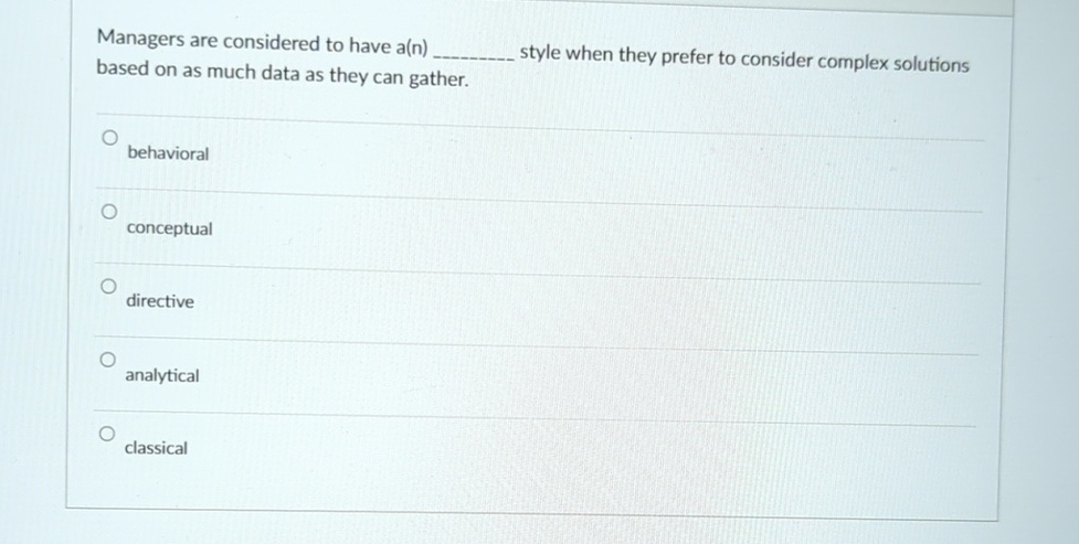 Solved Managers are considered to have a(n)based on as much | Chegg.com