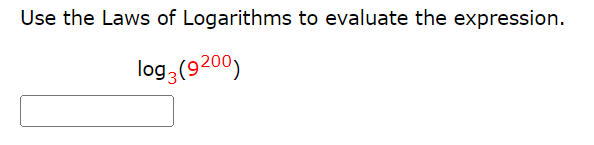 Solved Use the Laws of Logarithms to evaluate the | Chegg.com