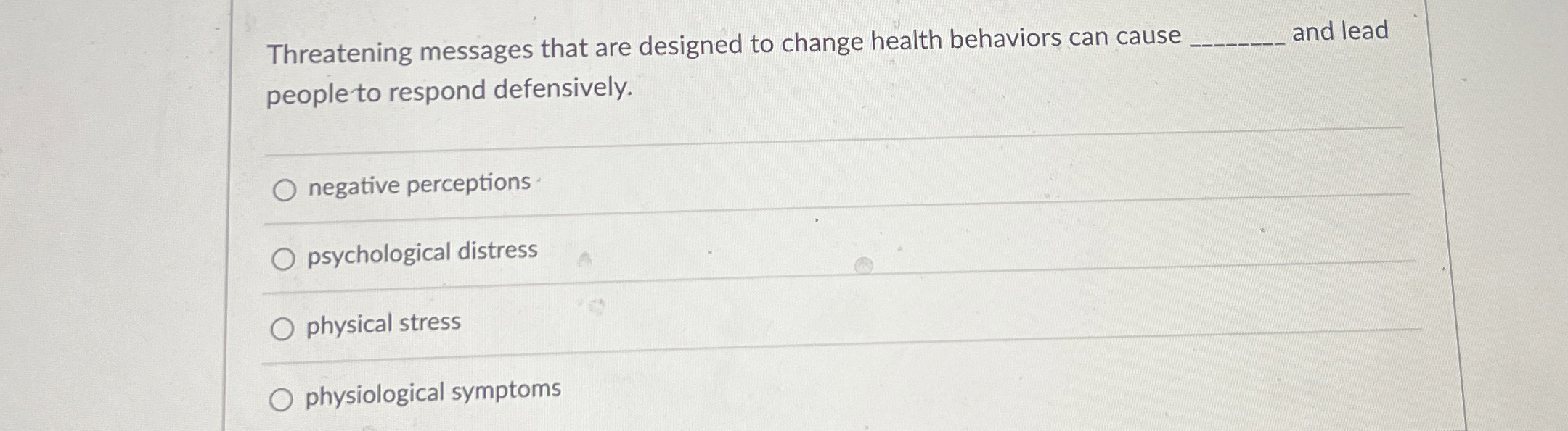 Solved Threatening messages that are designed to change | Chegg.com