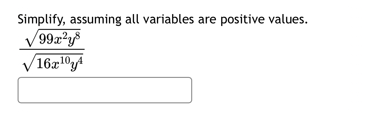 Solved Simplify, assuming all variables are positive | Chegg.com