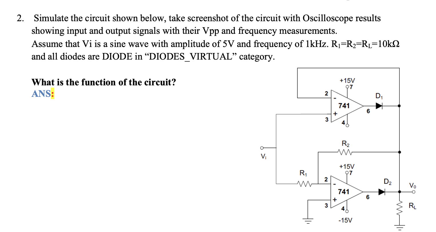 Solved Simulate the circuit shown below, take screenshot of | Chegg.com Solved Simulate the circuit shown below, take screenshot of | Chegg.com