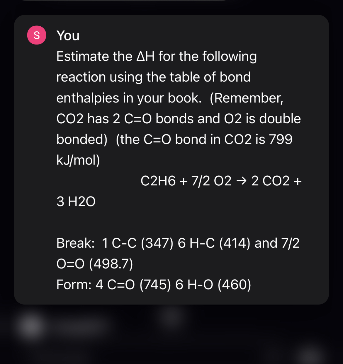 Solved Estimate the ΔH ﻿for the following reaction using the | Chegg.com