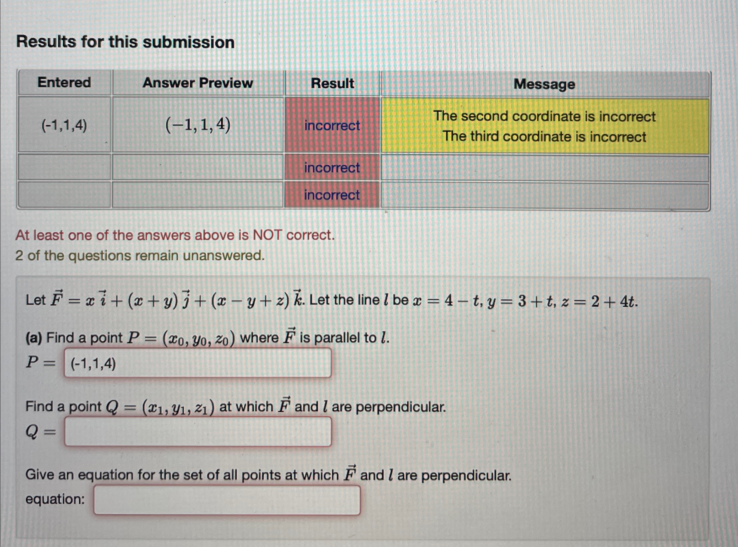 Solved Results for this submission\table[[Entered,Answer | Chegg.com